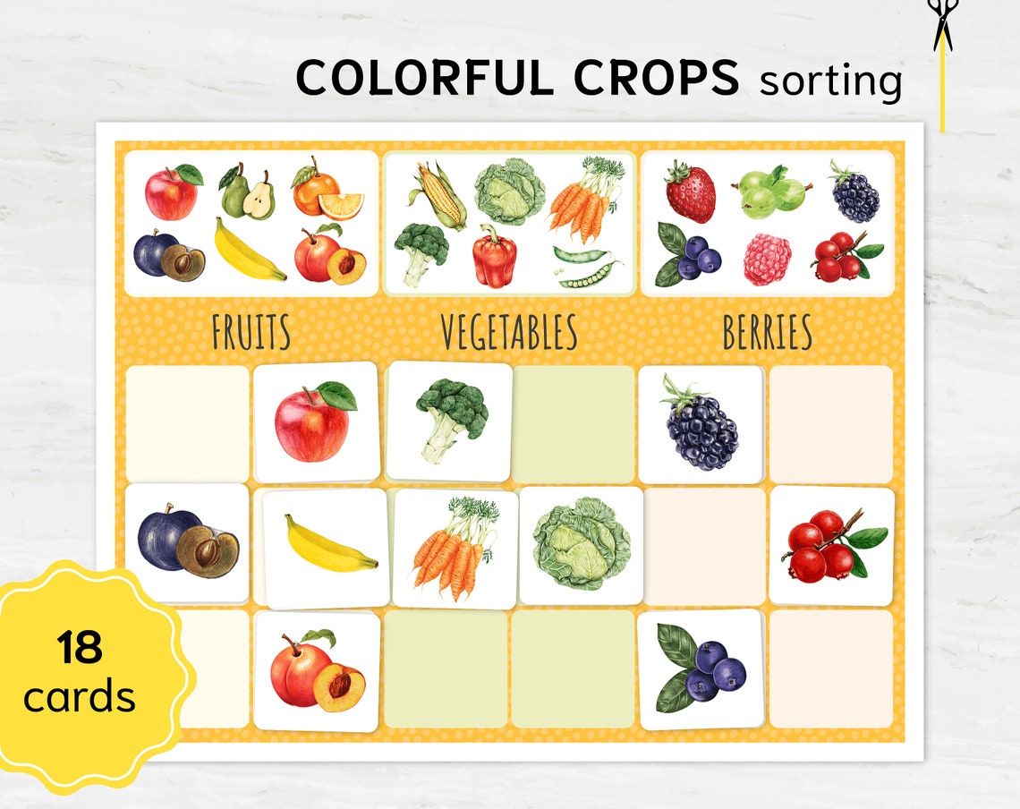 Preschool Category Sorting Activity. Printable Montessori Math ...
