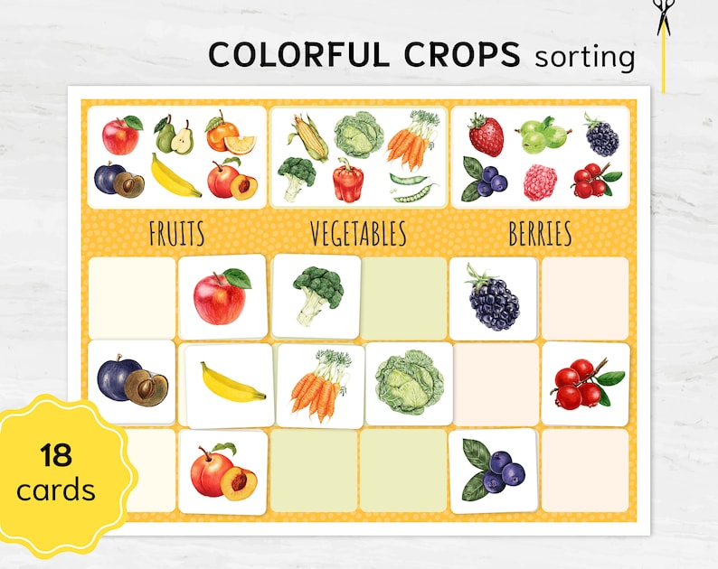 Preschool Category Sorting Activity. Printable Montessori Math ...