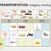 Transportation Sorting Activity: Montessori Preschool Math (printable ...