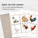 Farm Animal Matching Cards. Printable Preschool Activity. Educational ...