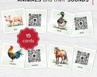 Farm Animal Sounds – QR Code Listening Activity | Montessori-inspired ...