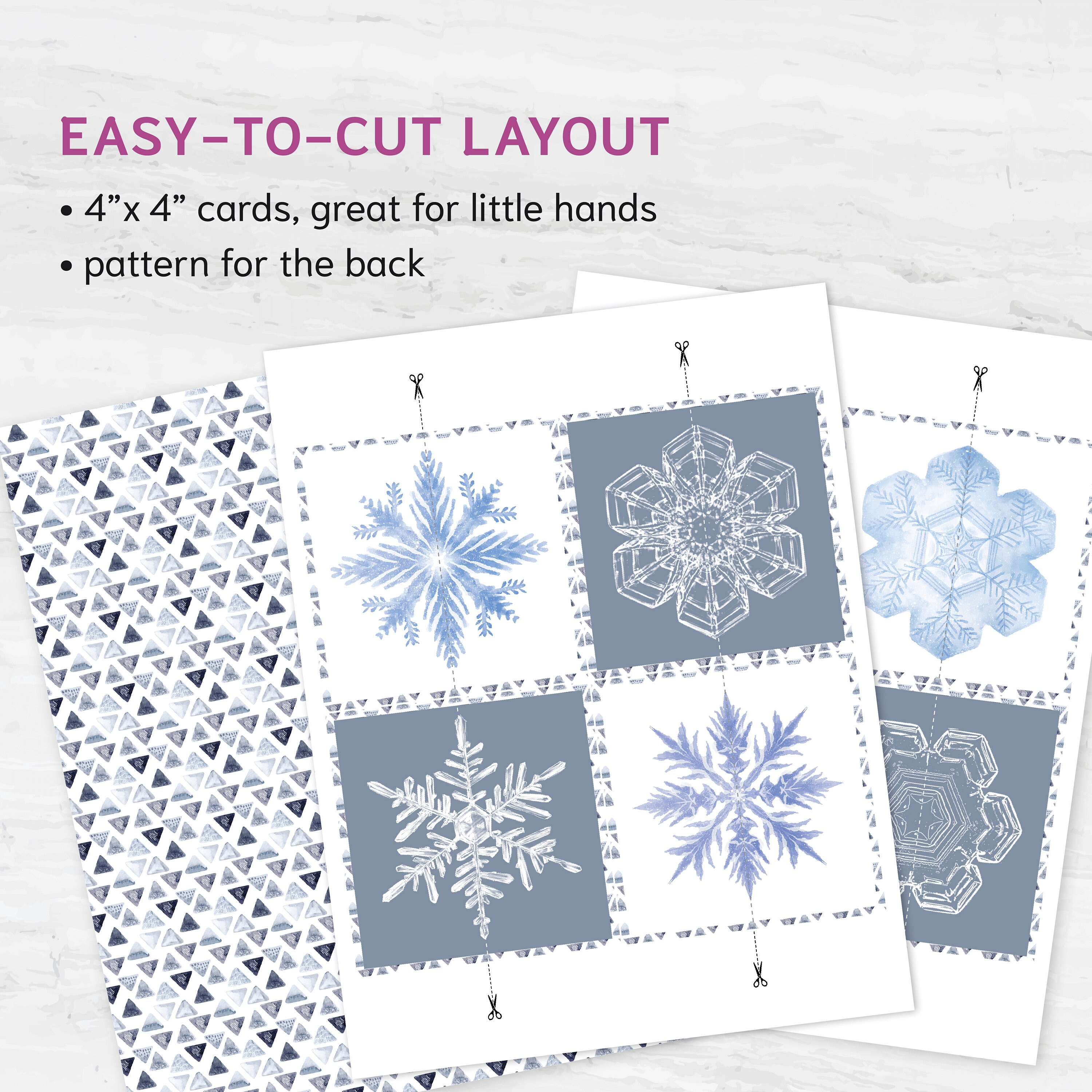 SNOWFLAKES Winter Matching Activity: Snowflake Halves Matching Game for ...