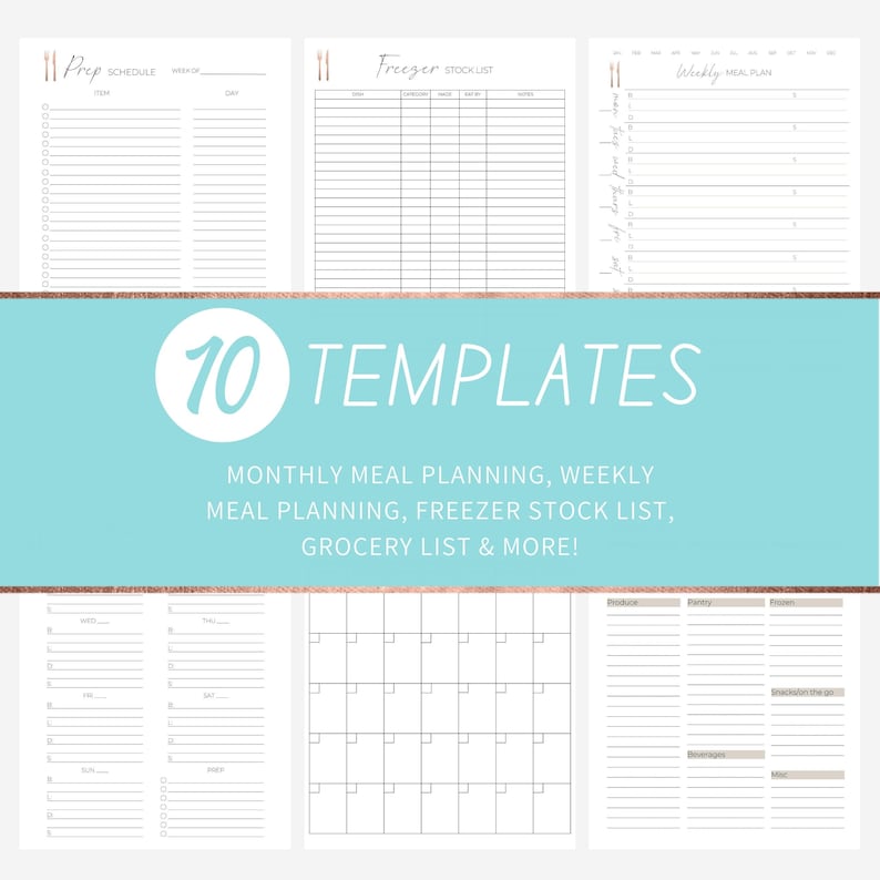 SIMPLE Meal Planner Printable for MOMS, Meal Tracker, Meal Plan & Prep ...