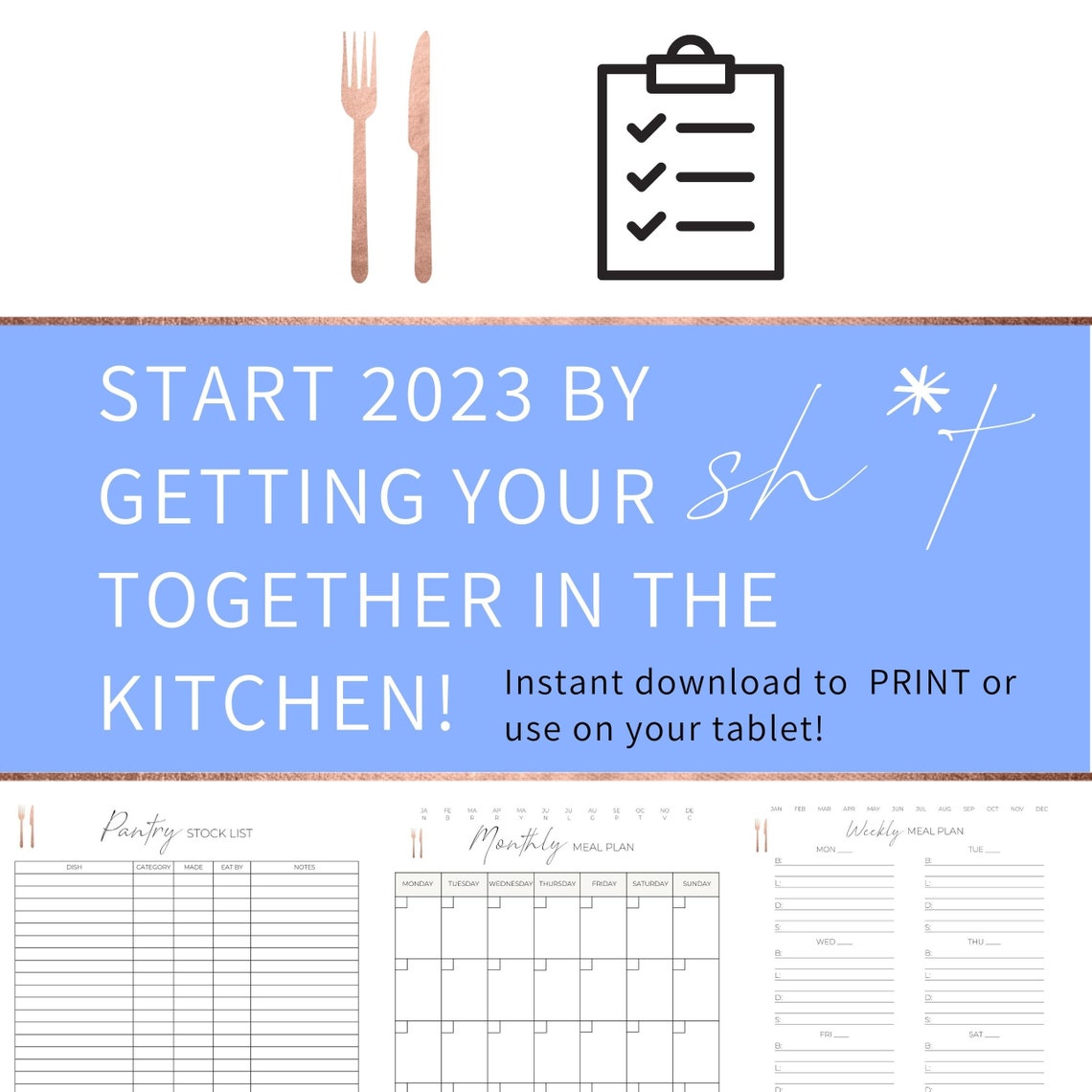 SIMPLE Meal Planner Printable for MOMS, Meal Tracker, Meal Plan & Prep ...