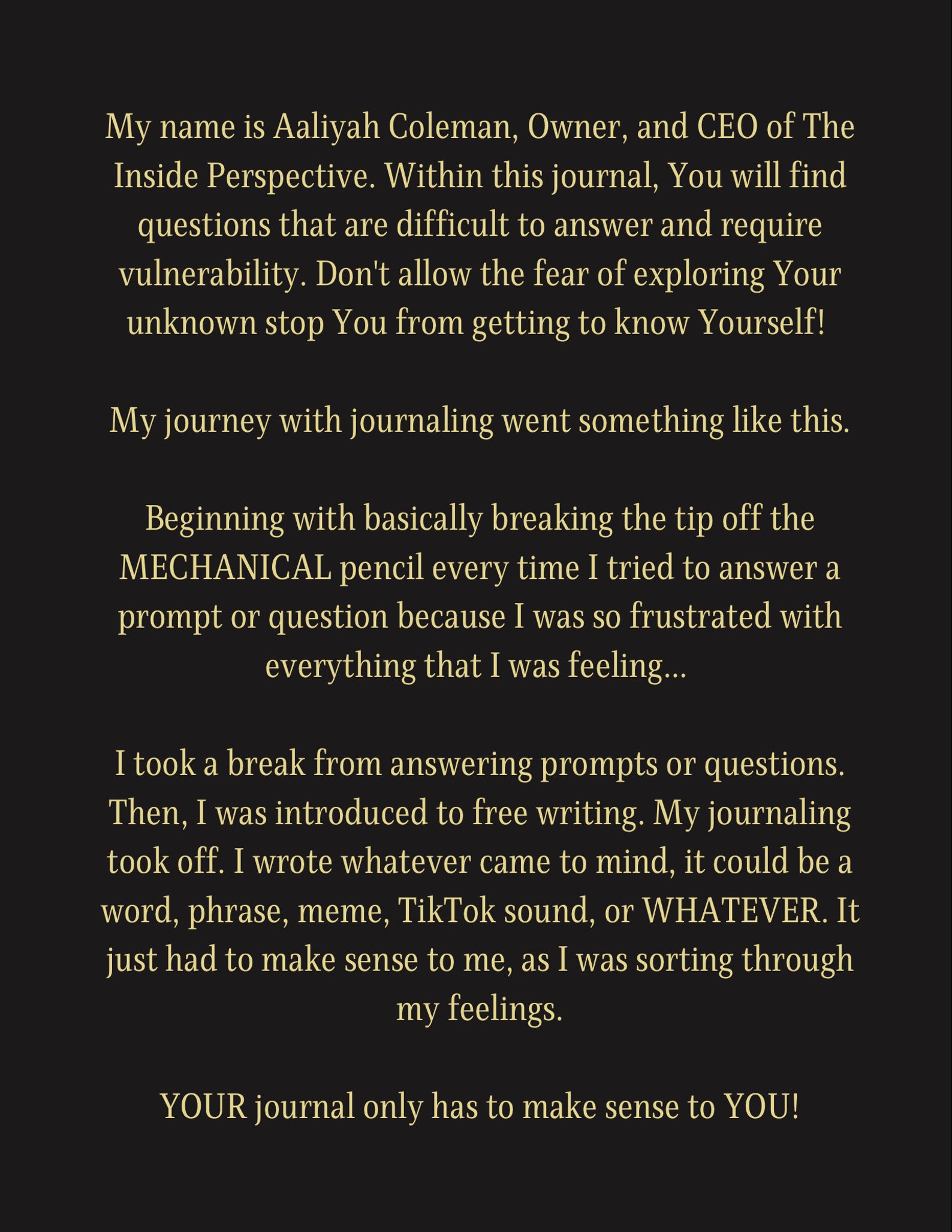 The Inside Perspective Self Discovery Journal - Etsy
