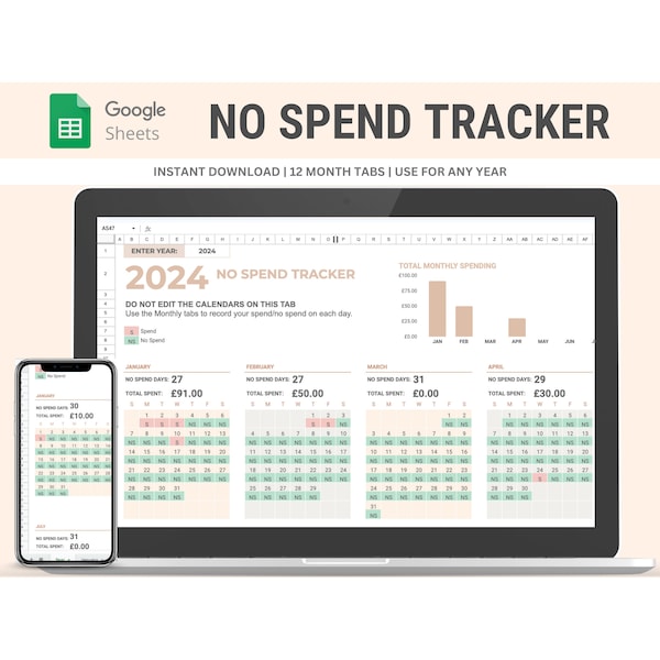 Spending Tracker Digital - Etsy