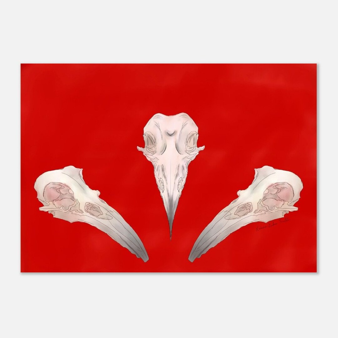 Morrigan Triple Raven Skull Triad Classic Matte Paper Poster - Etsy