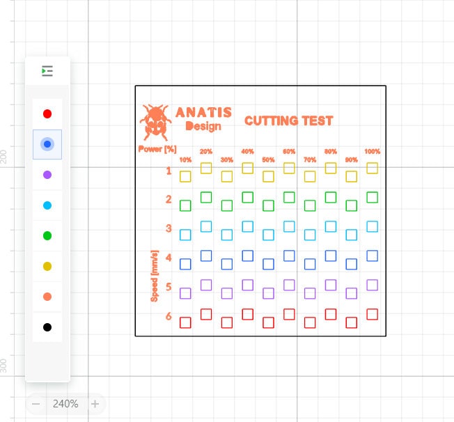 Xtool Creative Space Test File, Laser Cutting Test, Xtool D1, Laser ...