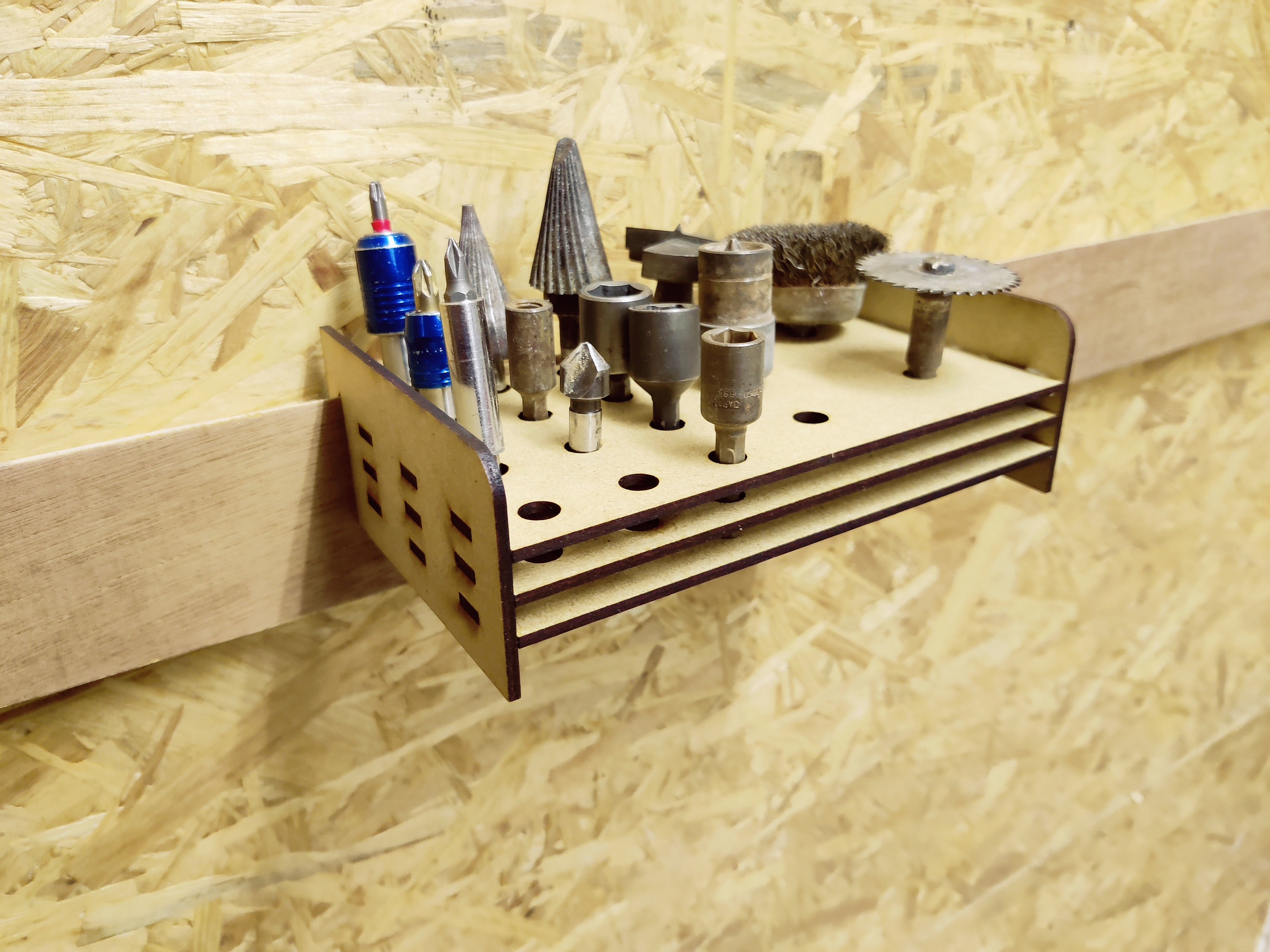 French Cleat Multi Tool Holder, French Cleats, Storage, Laser Cut File ...