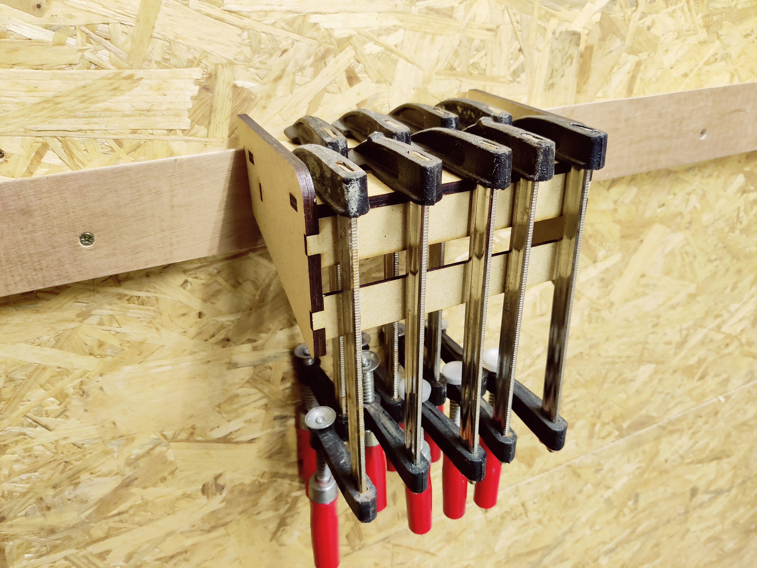 Support for French Cleat Clamp, Clamp Storage, French Cleats, Laser Cut ...