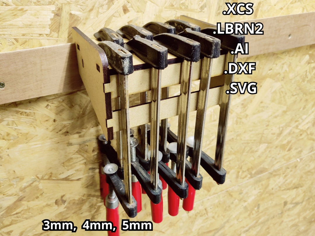 Support for French Cleat Clamp, Clamp Storage, French Cleats, Laser Cut ...