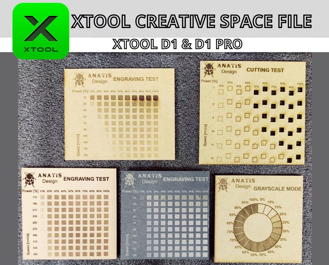 Xtool Creative Space Test File, Laser Cutting Test, Xtool D1, Laser ...