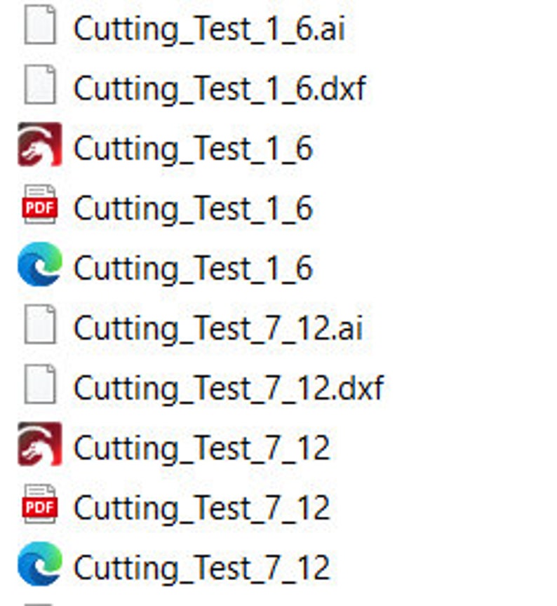 Laser Test Files, Lightburn, Material Test Card, Cutting, Engraving ...