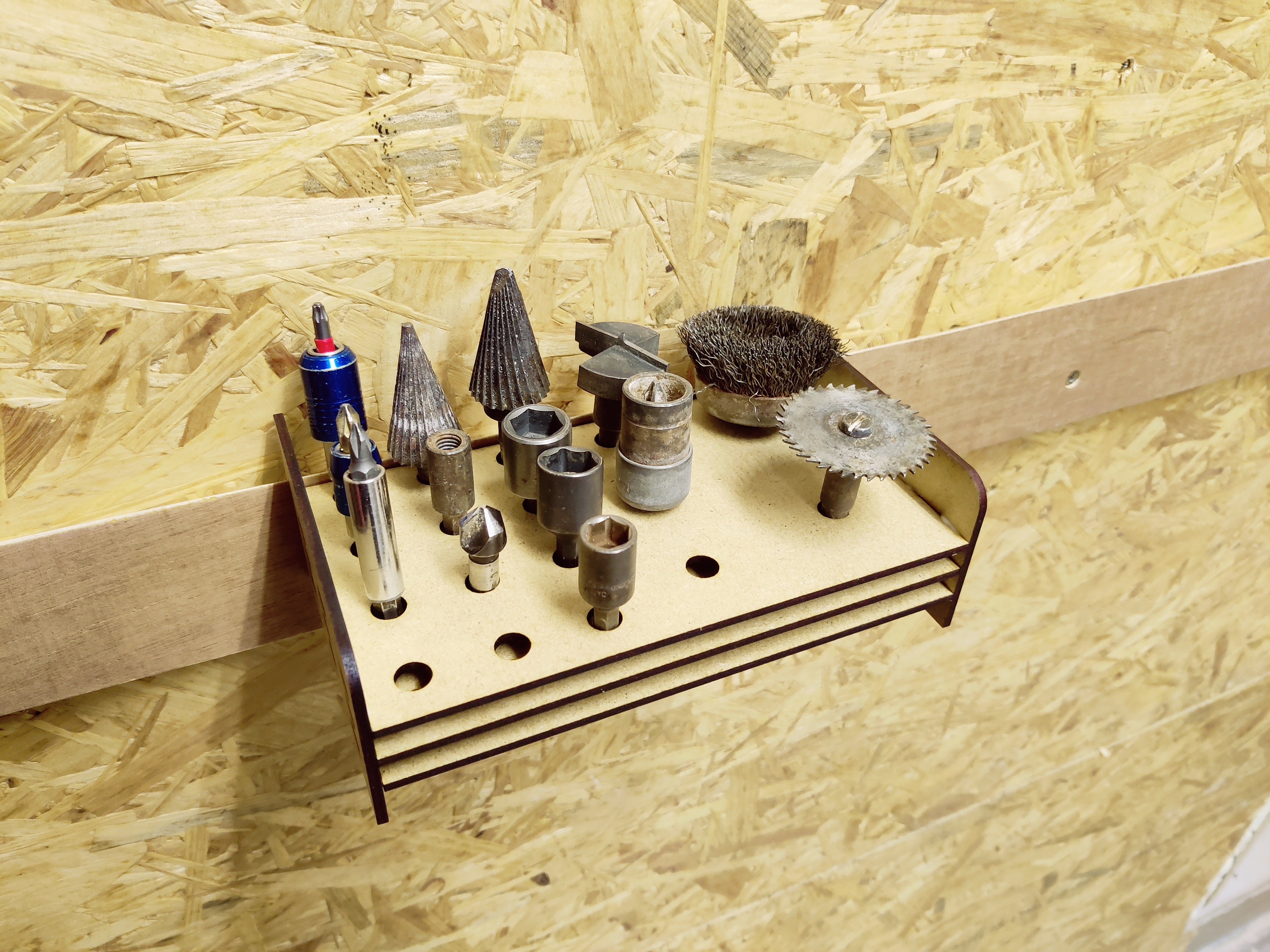 French Cleat Multi Tool Holder, French Cleats, Storage, Laser Cut File ...