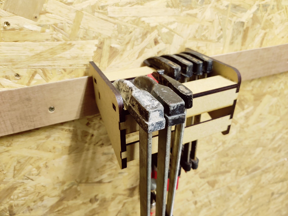Support for French Cleat Clamp, Clamp Storage, French Cleats, Laser Cut ...
