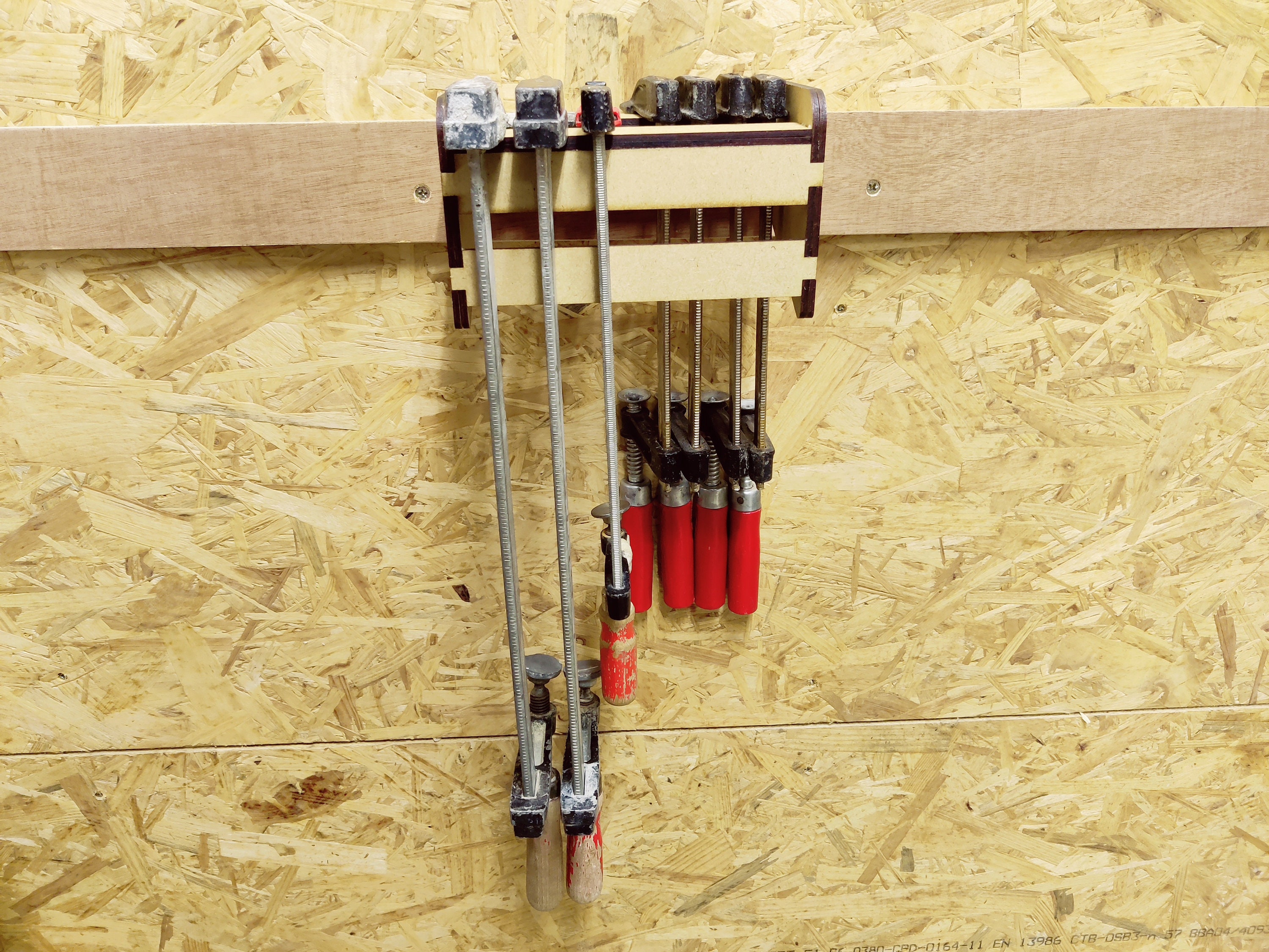 Support for French Cleat Clamp, Clamp Storage, French Cleats, Laser Cut ...
