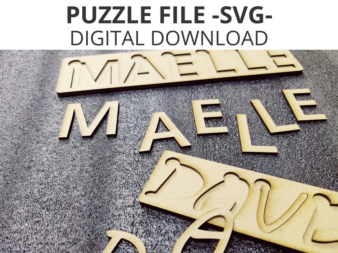 Puzzle Name, SVG File, Digital Download, Glowforge, Xtool, DXF, AI ...