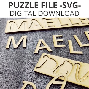 Puzzle Name, SVG File, Digital Download, Glowforge, Xtool, DXF, AI ...