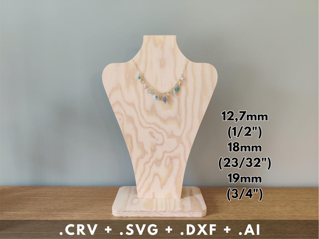 CNC Necklace Holder File, Jewelry Display Stand, Vcarve, DXF SVG Ai ...