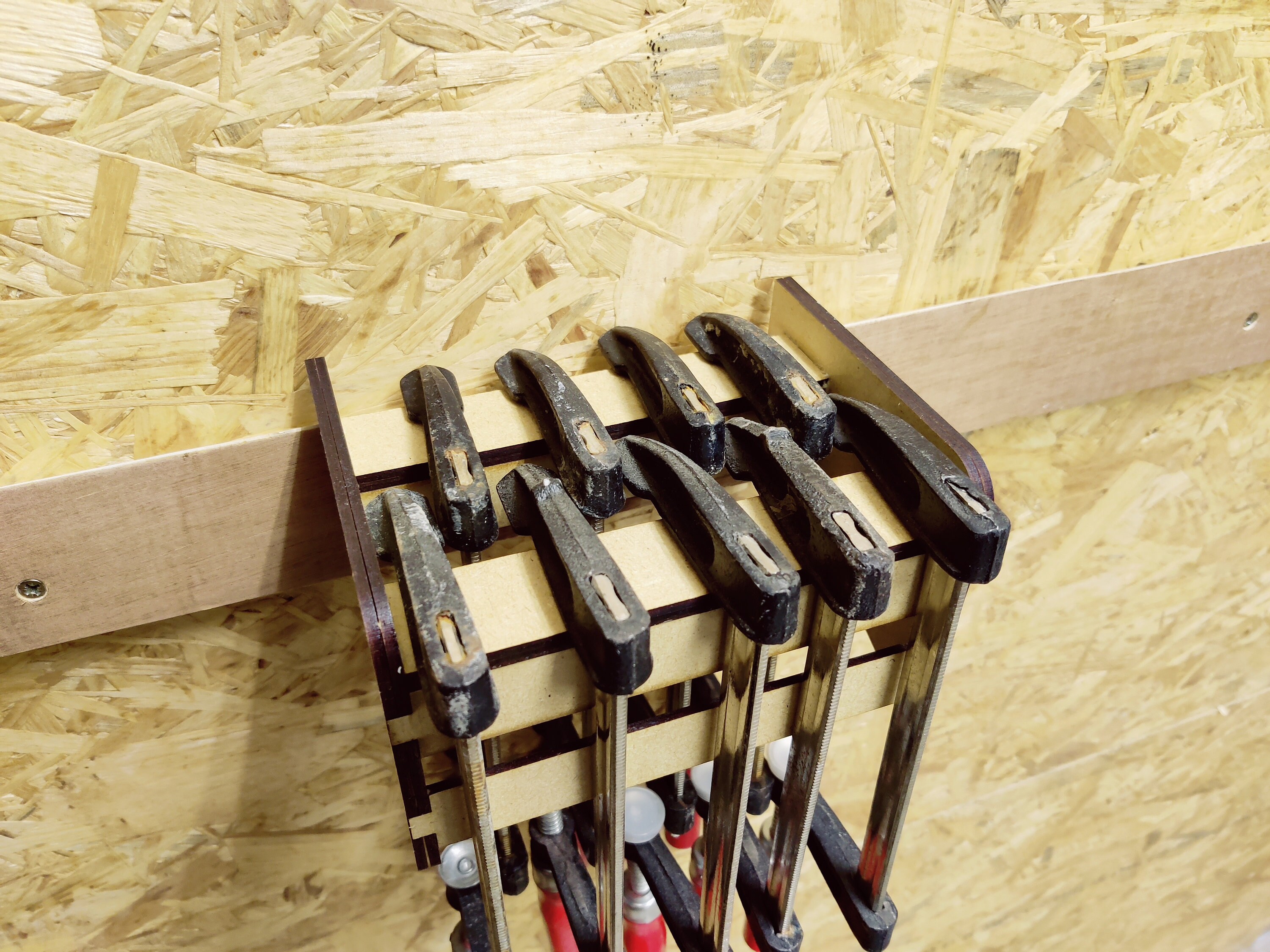 Support for French Cleat Clamp, Clamp Storage, French Cleats, Laser Cut ...