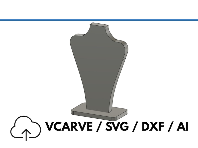 CNC Necklace Holder File, Jewelry Display Stand, Vcarve, DXF SVG Ai ...