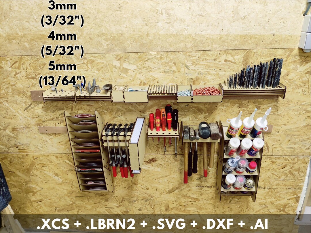 Ultimate French Cleat Plans, French Cleat Storage, Laser Cutting File ...