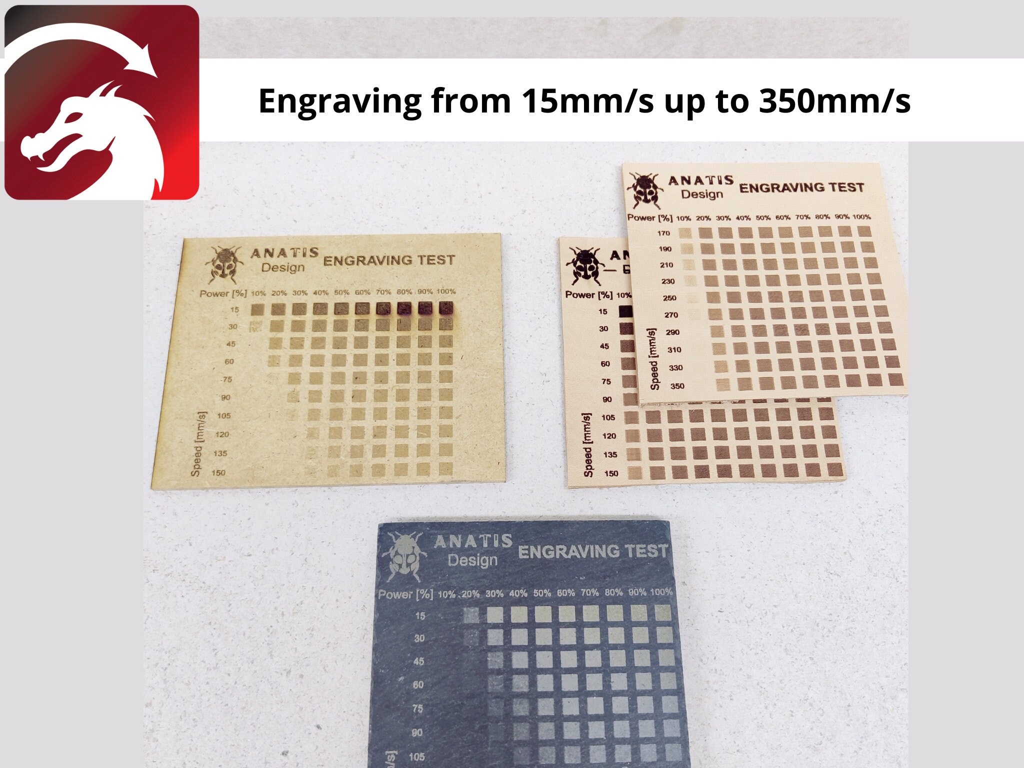 Laser Test Files, Lightburn, Material Test Card, Cutting, Engraving ...