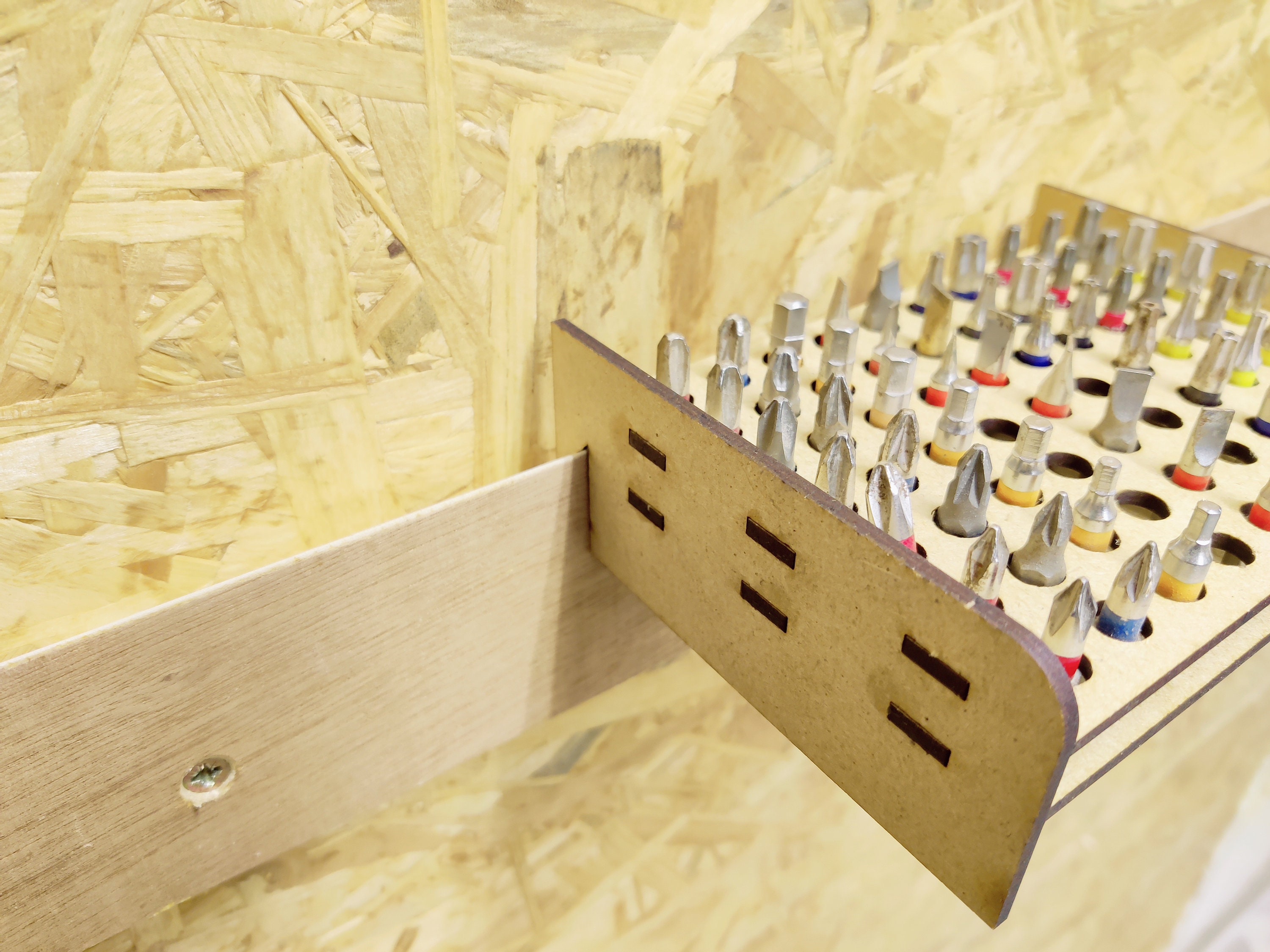 French Cleat Bit Holder, French Cleats, Storage, Laser Cut File ...