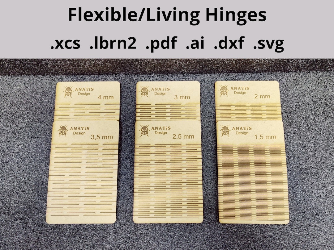 Soft Hinges, SVG DXF Ai Laser Cut Files, Flexible Hinge Files, Soft ...