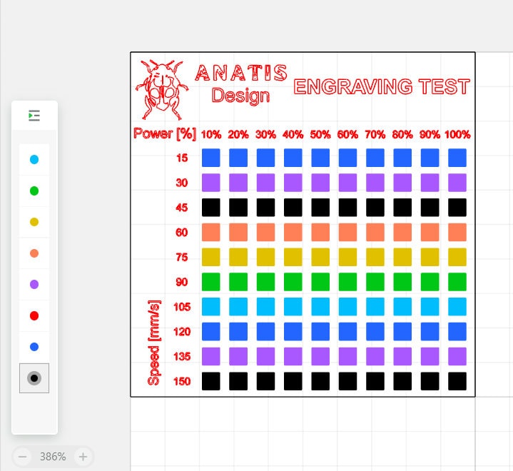 Xtool Creative Space Test File, Laser Cutting Test, Xtool D1, Laser ...