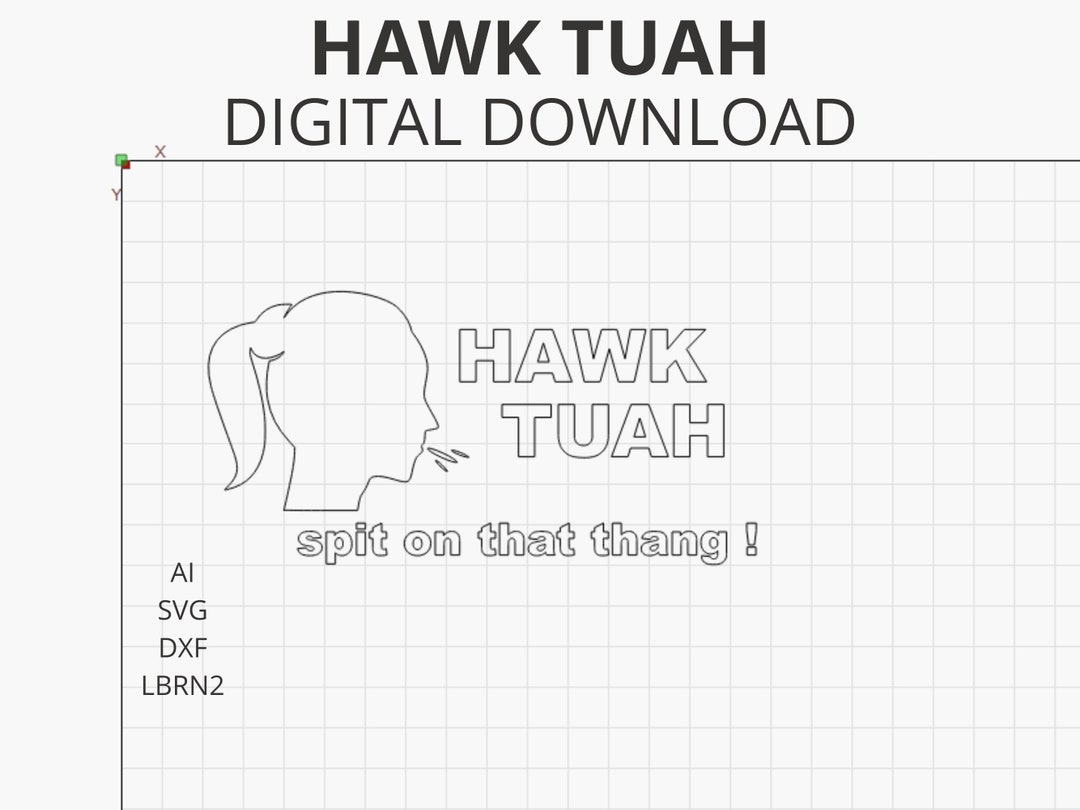 Hawk Tuah, Digital Download, SVG File, DXF, Hawk Tuah Spit on That ...