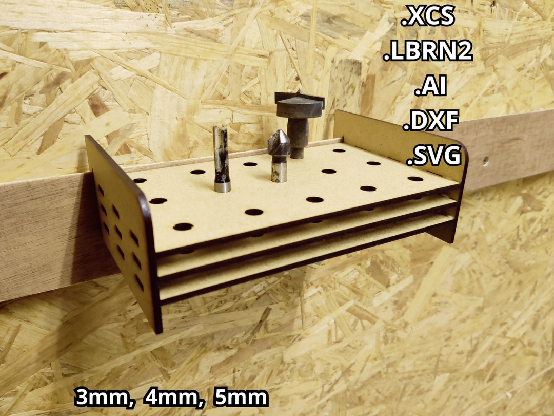 Holder for D6-8-10 French Cleat Router Bit, Cleat, Storage, Laser Cut ...