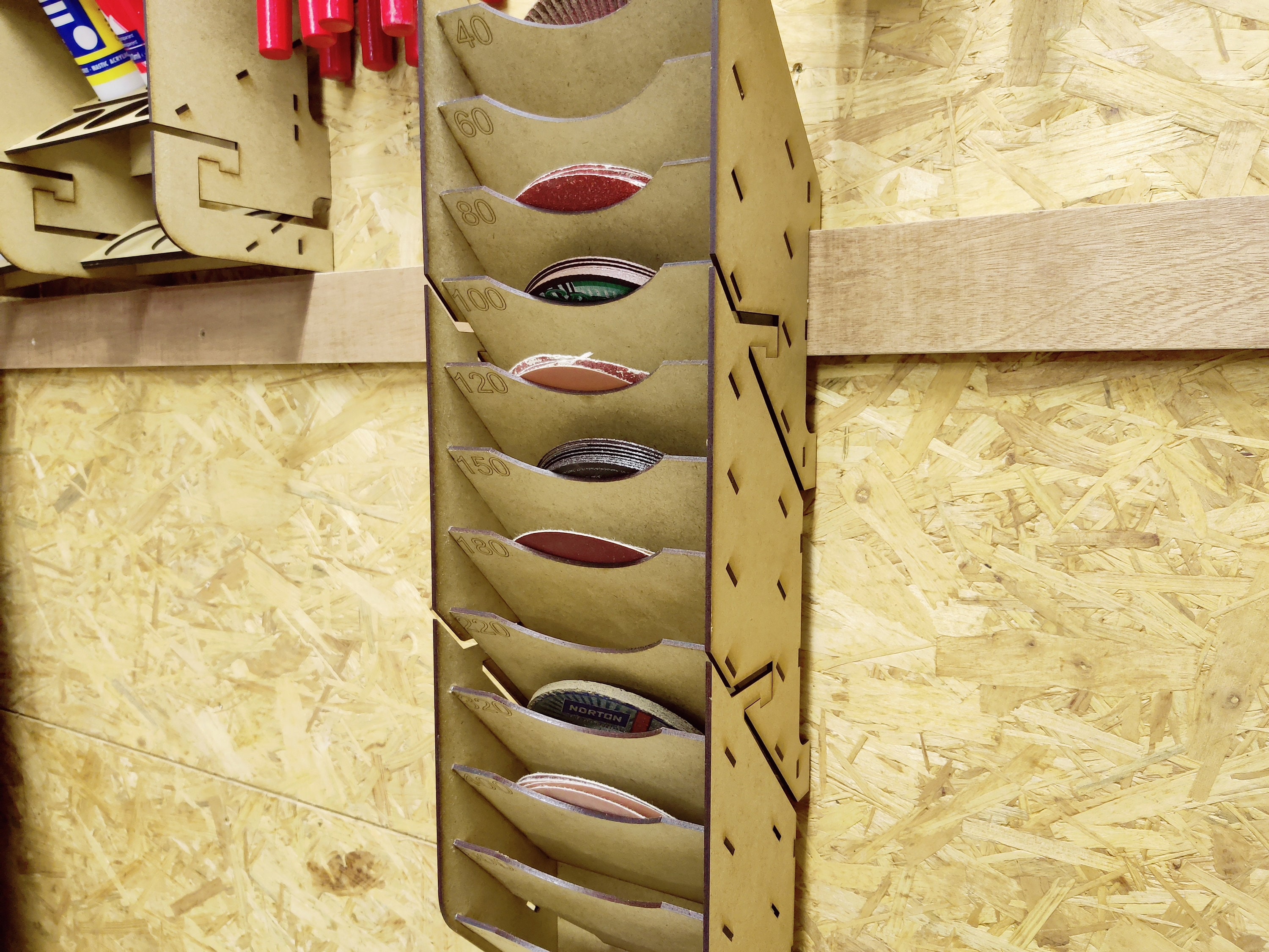 Abrasive Disc Holder, French Cleat Sandpaper, French Cleat, Laser Cut ...