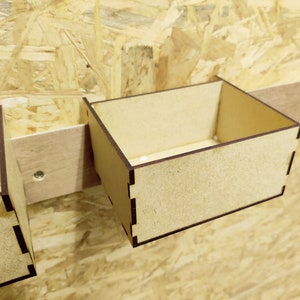 Rectangular Container Box for French Cleat Parts, French Cleats, Laser ...