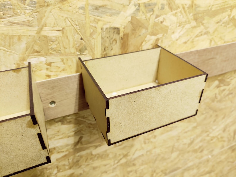 Rectangular Container Box for French Cleat Parts, French Cleats, Laser ...