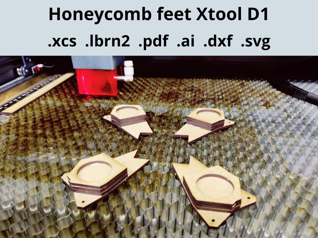 Xtool D1 Honeycomb Riser, SVG for Xtool D1 Feet, Laser File, Alignment ...
