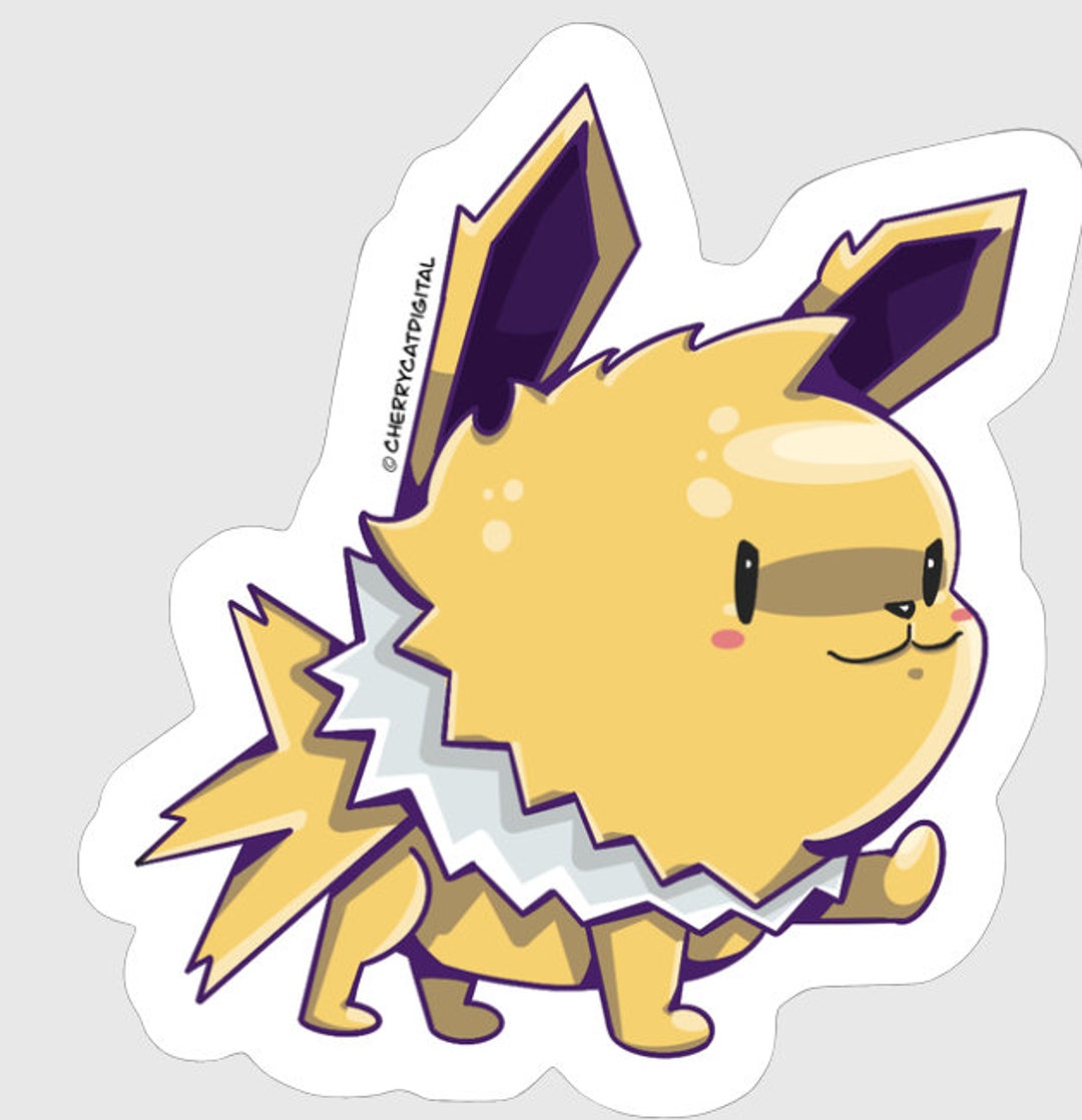 Cute Anime Pokemon Jolteon Chibi Manga Sticker - Etsy