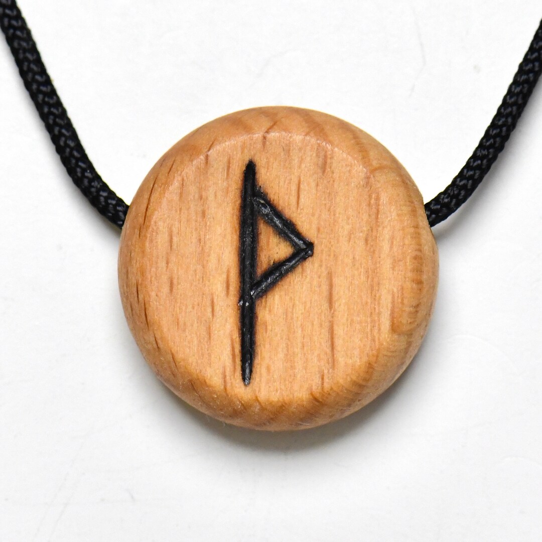 Viking Rune THURISAZ Amulet Made of Beech Hardwood With - Etsy