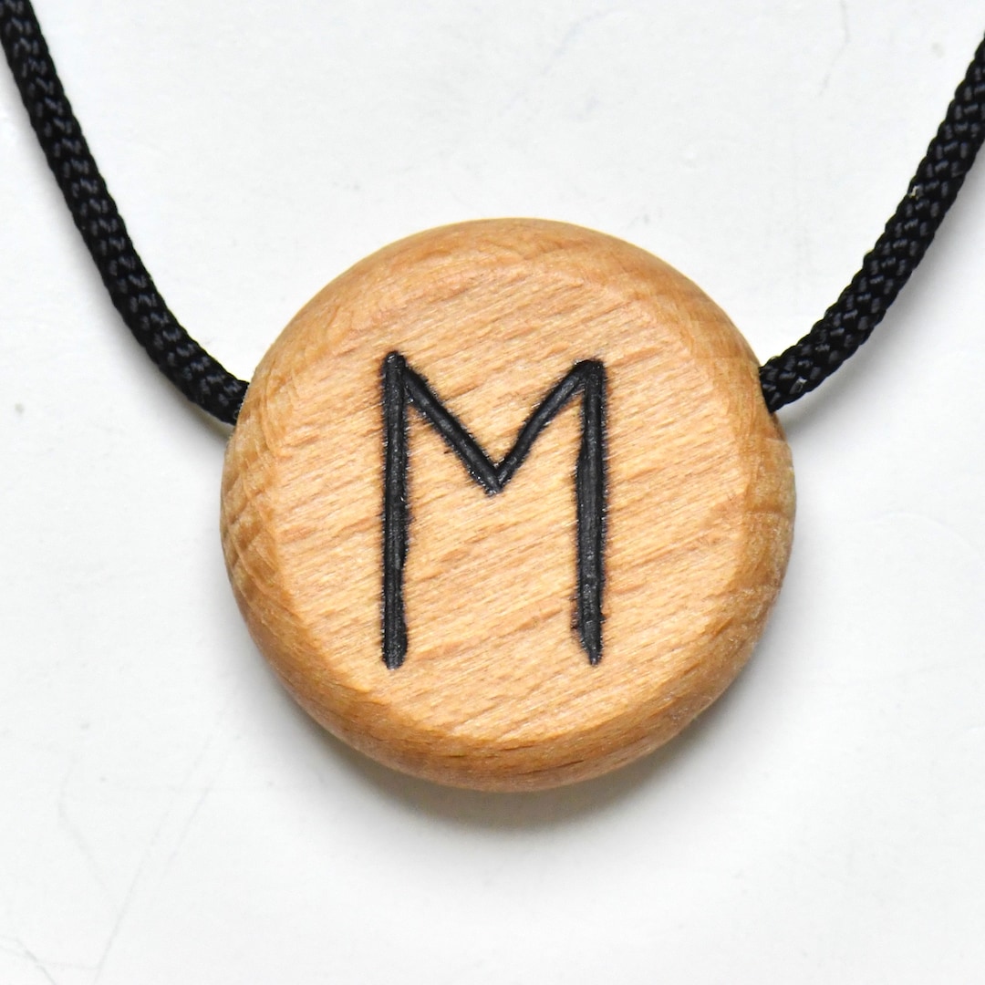 Viking Rune EHWAZ Amulet Made of Beech Hardwood With Hand-burned ...