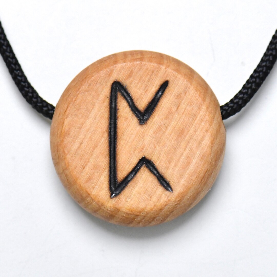 Viking Rune PERTHRO Amulet Made of Beech Hardwood With - Etsy
