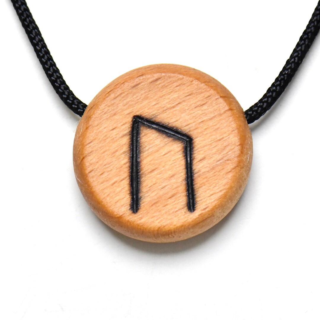 Viking Rune URUZ Amulet Made of Beech Hardwood With Hand-burned ...