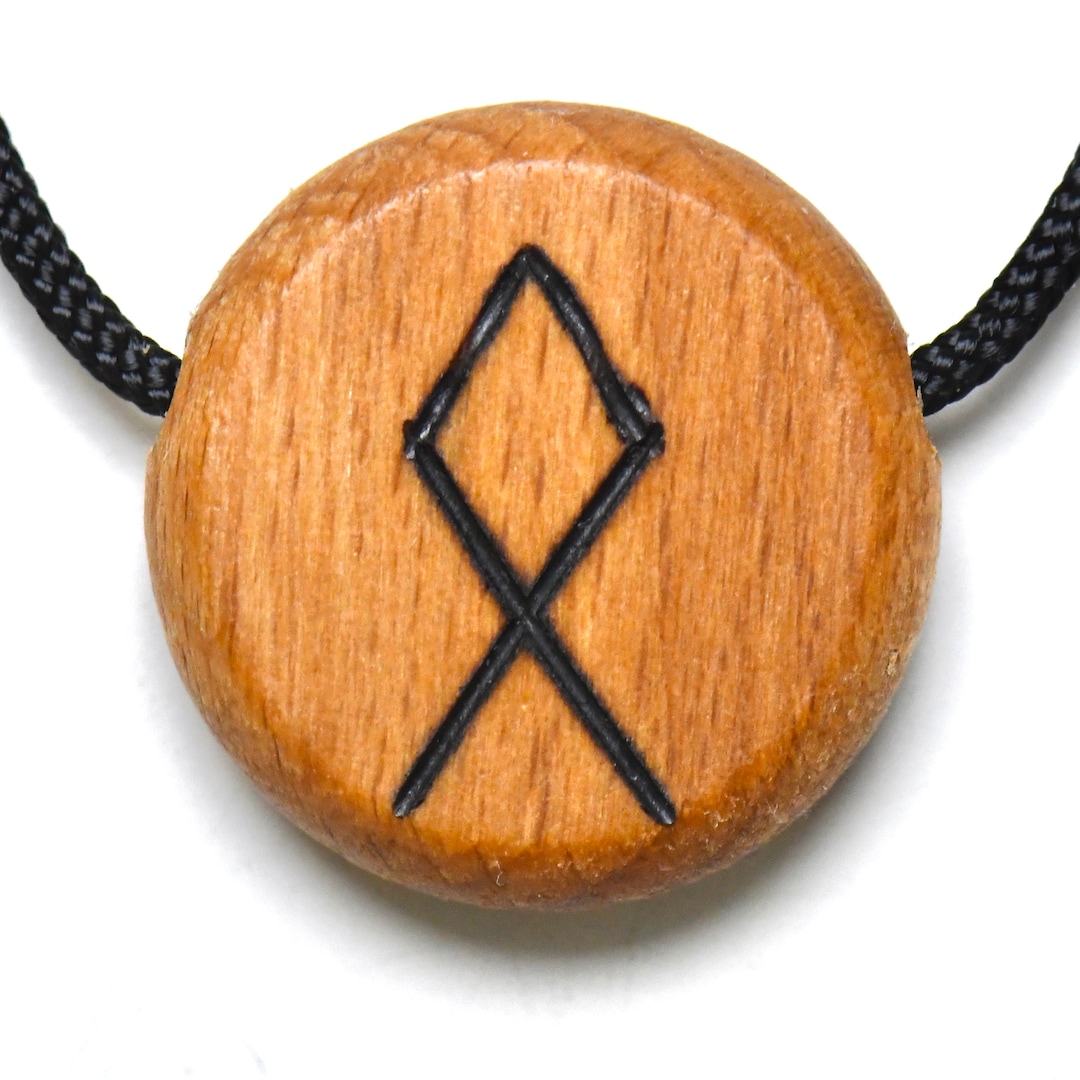 Viking Rune OTHALA Amulet Made of Beech Hardwood With Hand-burned ...