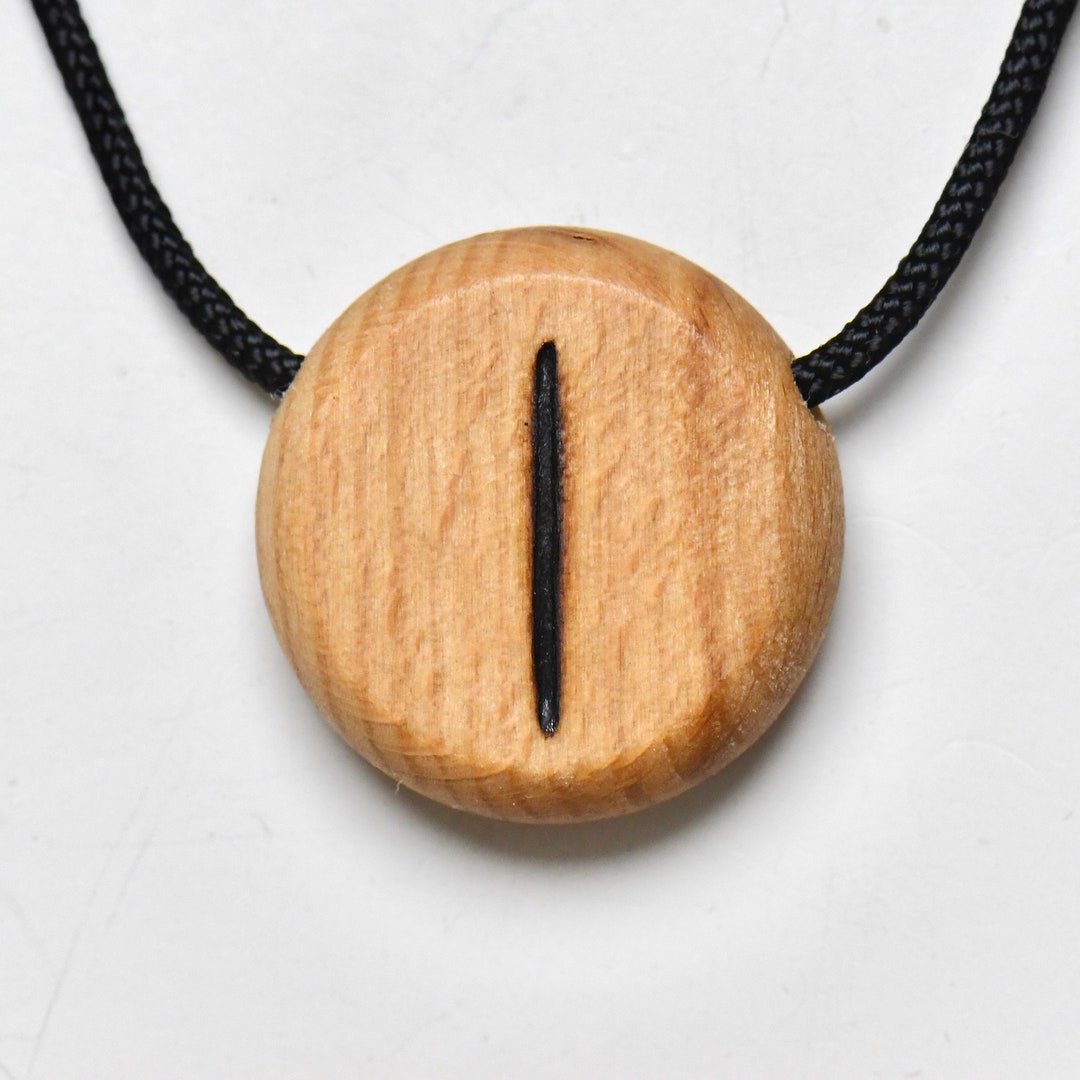 Viking Rune ISA Amulet Made of Beech Hardwood With Hand-burned ...