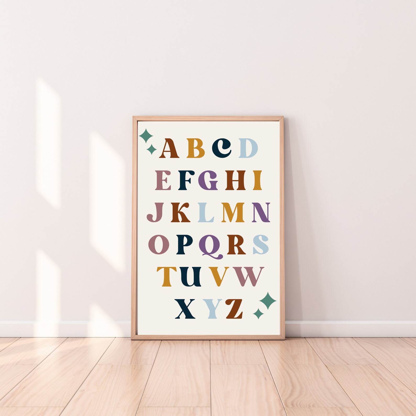 Rainbow Alphabet Wall Art, Digital Print, PRINTABLE Letters Wall Art ...