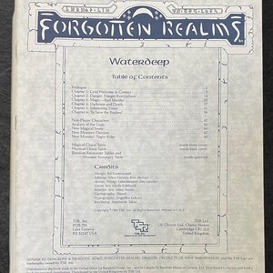 Advanced Dungeons & Dragons 2nd Edition Forgotten Realms Official Game ...