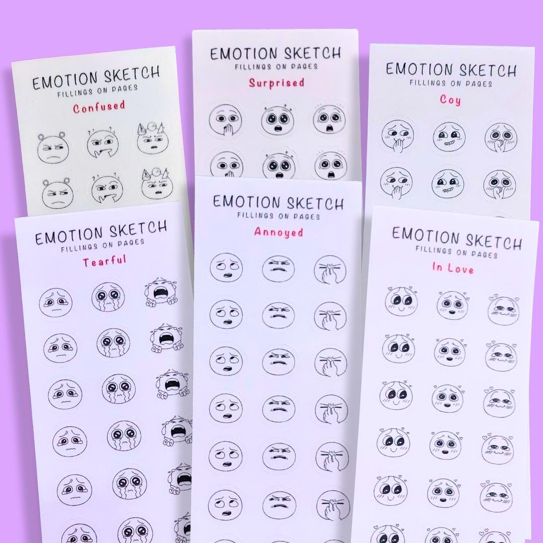 Book Annotation Sticker Sheet | Emoji Reactions | Transparent Stickers ...