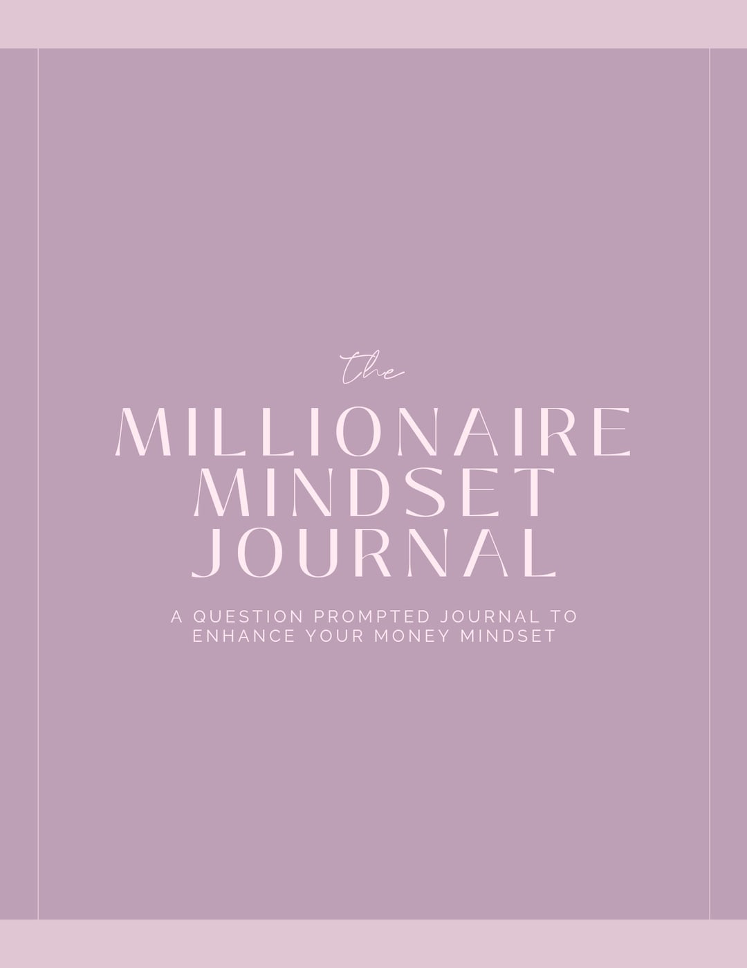 Millionaire Mindset Journal, Notebook, Prompt Journal, Pdf, Digital ...