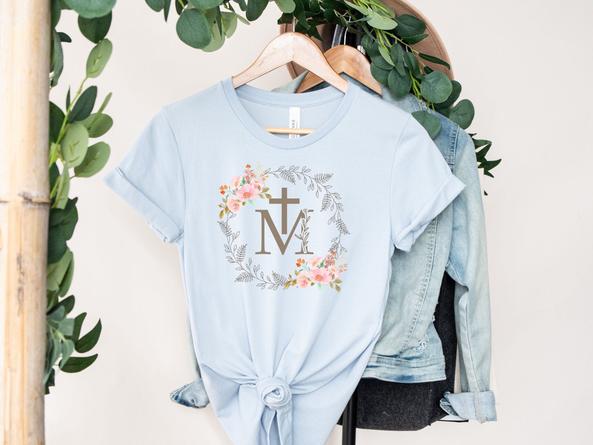 Marian Catholic Shirt Mary Shirt Mary T-shirt Catholic - Etsy