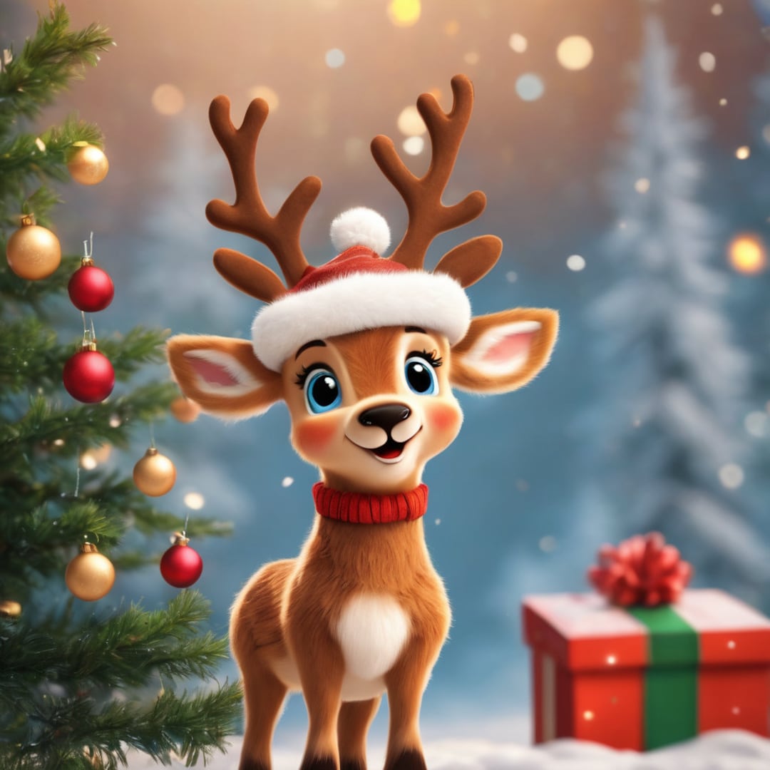 Renne de Noël, renne de Noël mignon bébé 10 JPG de haute qualité ...