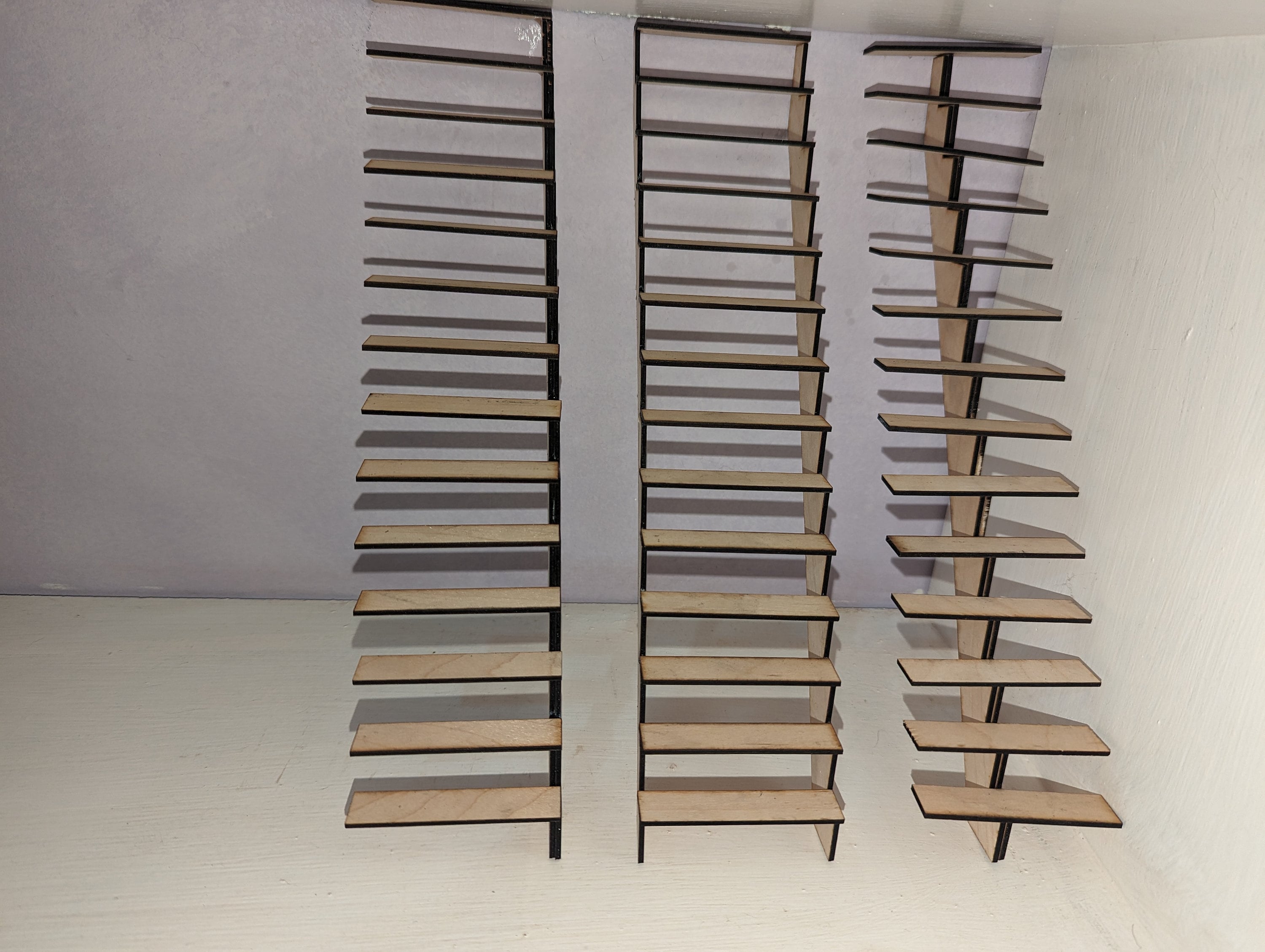 1:12 Scale Dolls House Stairs Kit, Floating Ultra Modern. 1 Kit Can ...